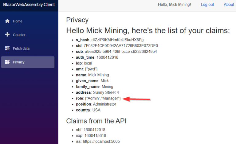 Blazor Webassembly Role Based Security With Identityserver4
