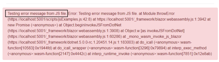 Using Jsinterop To Pass Html Elements And Handle Js Errors