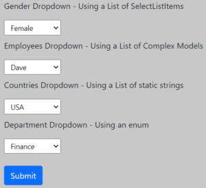 Different Ways to Use Select Tag Helper in ASP.NET Core
