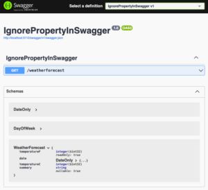 How to Ignore Model Properties With Swagger in .NET - Code Maze
